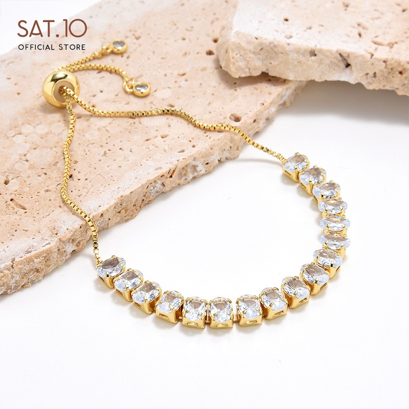 Jual SAT.10 Gelang Tangan Titanium Wanita Half Listring Diamond ...