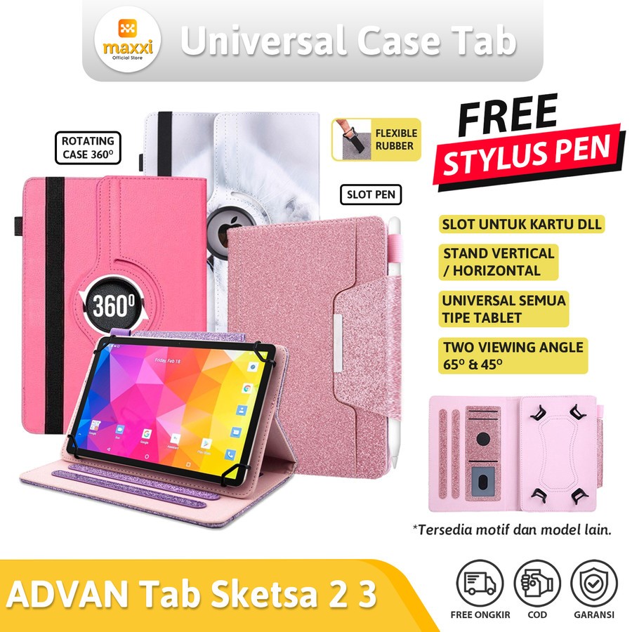 Jual Casing Keyboard Advan Tab Sketsa 2 3 10.1 inch Case Cover Tablet ...