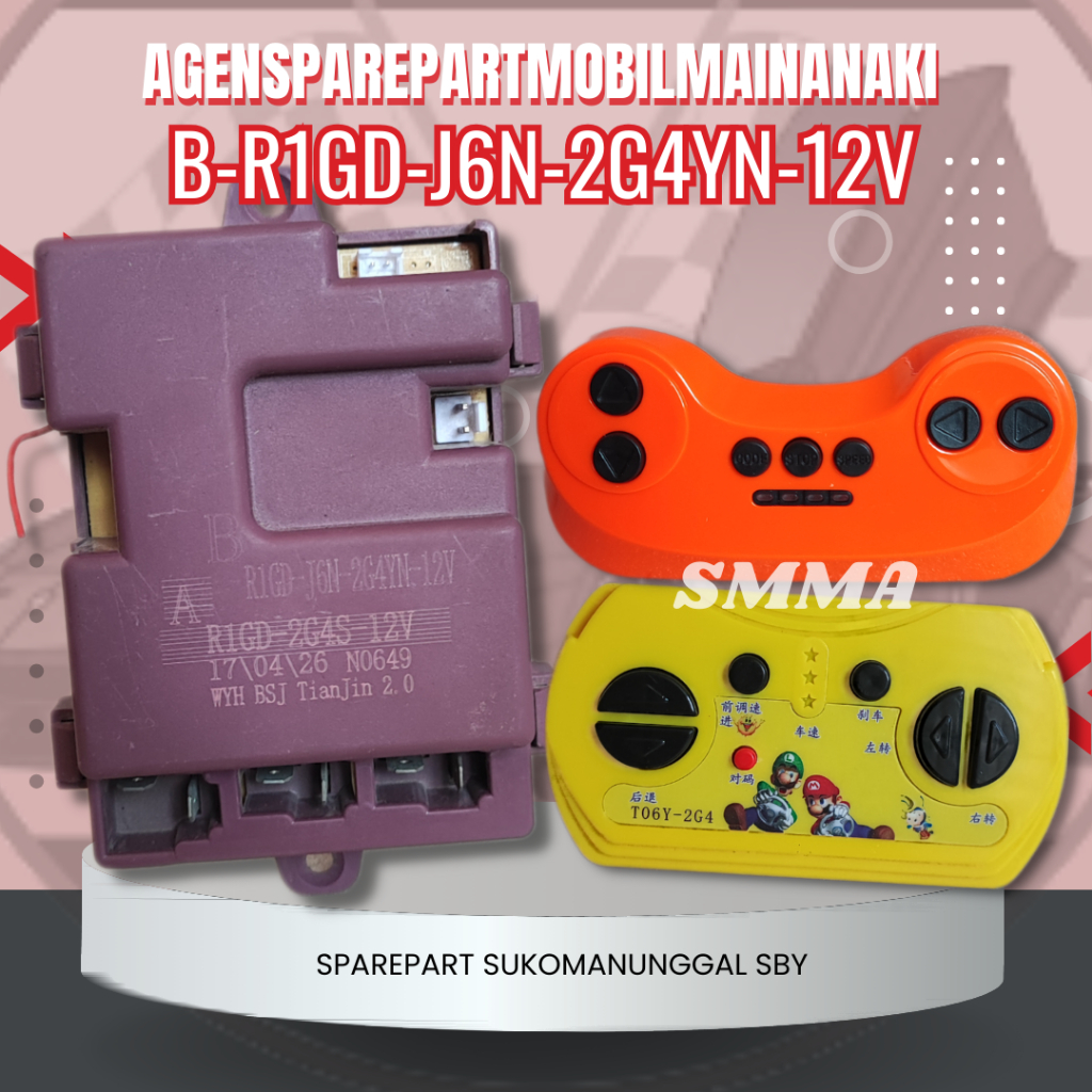 Jual ⚡Ready⚡Receiver+Remote Control B-R1GD-2,4Ghz-12v (modul PCB) tipe ...