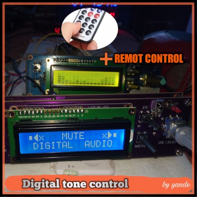 Jual Tone control digital 4 input stereo 1 mix 5 ch output | Shopee ...