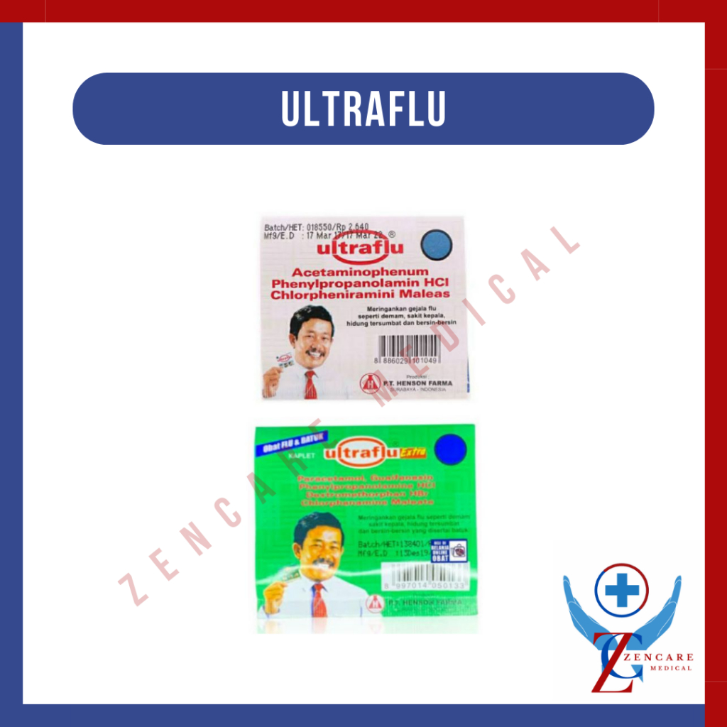 Jual Ultraflu Paracetamol / Obat Flu, Bersin, Demam Dan Sakit Kepala ...