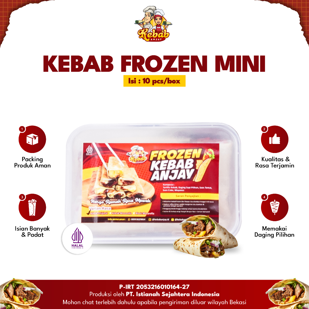Jual Kebab Mini Kebab Turki Premium Isi 10 Pcs Daging Enak Halal ...