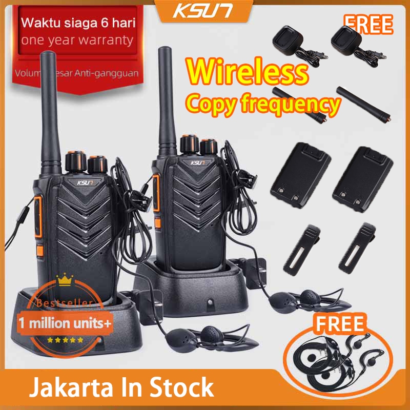 Jual KSUN 2Unit Walkie Talkie Jarak Jauh 10km(Max) Wireless Copy/Decode Frequency Ht UHF 8 Watt ...