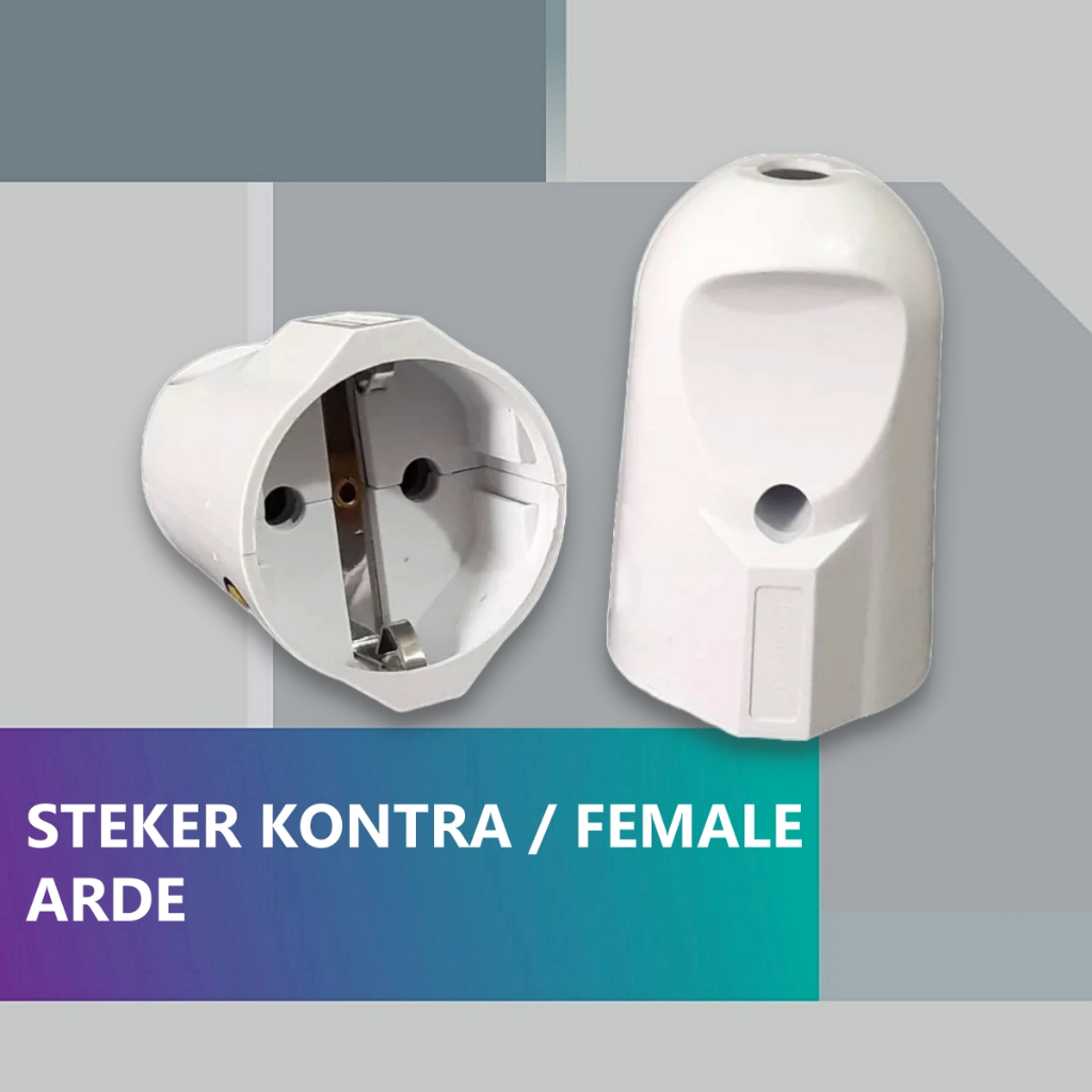 Jual Steker Kontra Arde Contra Colokan Female Putih Grounding SNI ...