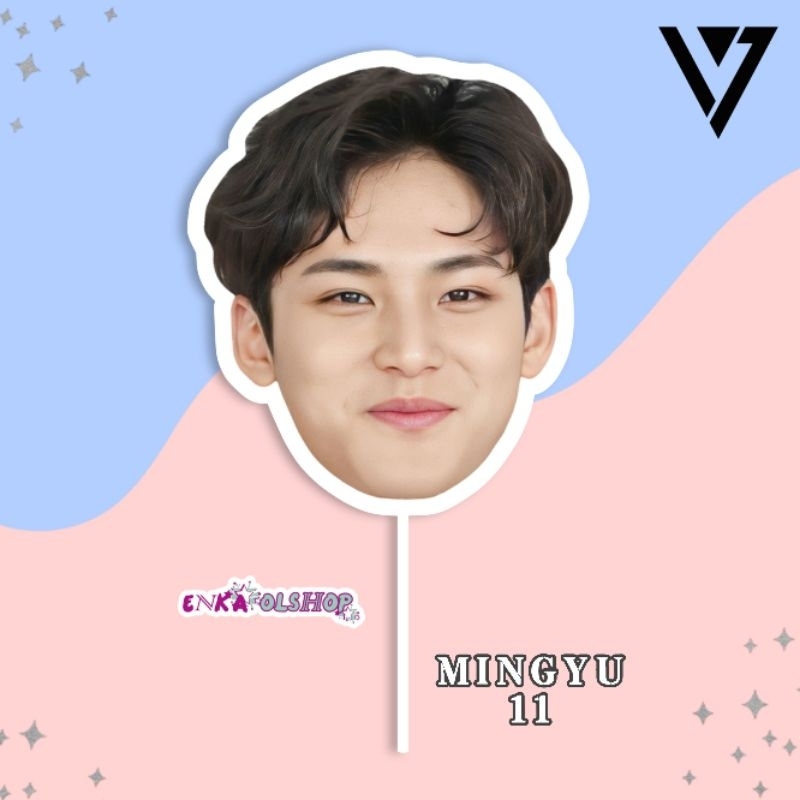 Jual FAN FACE/KIPAS MUKA SEVENTEEN : MINGYU handfan, kipas kpop, kipas ...