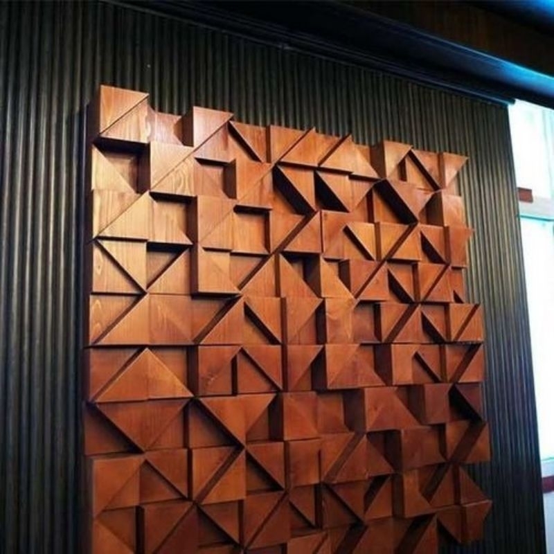 Jual Panel Dinding Dekorasi Dinding Mewah Aesthethic Kayu Jati ...