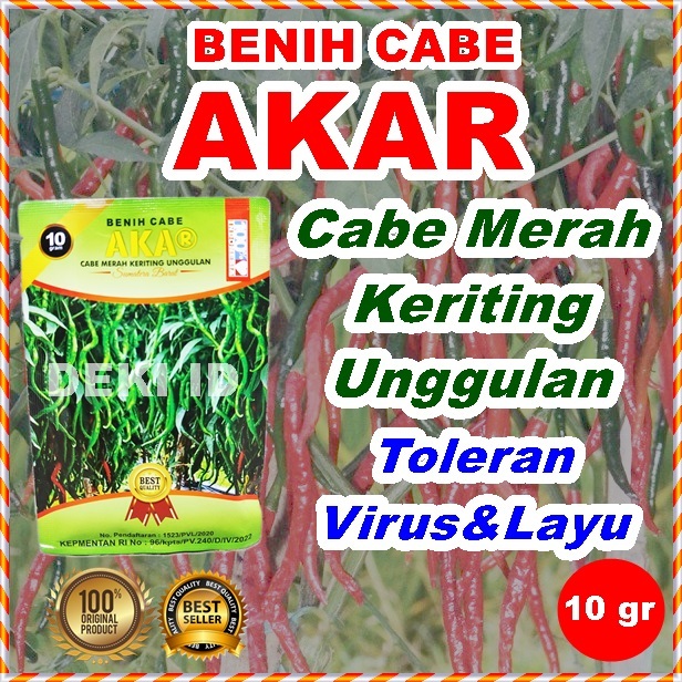Jual Bibit Cabe Akar 10 gr Benih CMK Aka R Cabai Merah Keriting ...