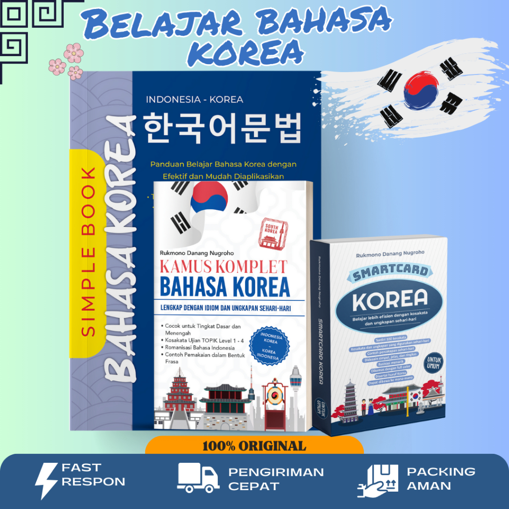 Jual Paket Buku Belajar Bahasa Korea Terlengkap dan Terbaru SIMEPLBOOK KOREA | Shopee Indonesia