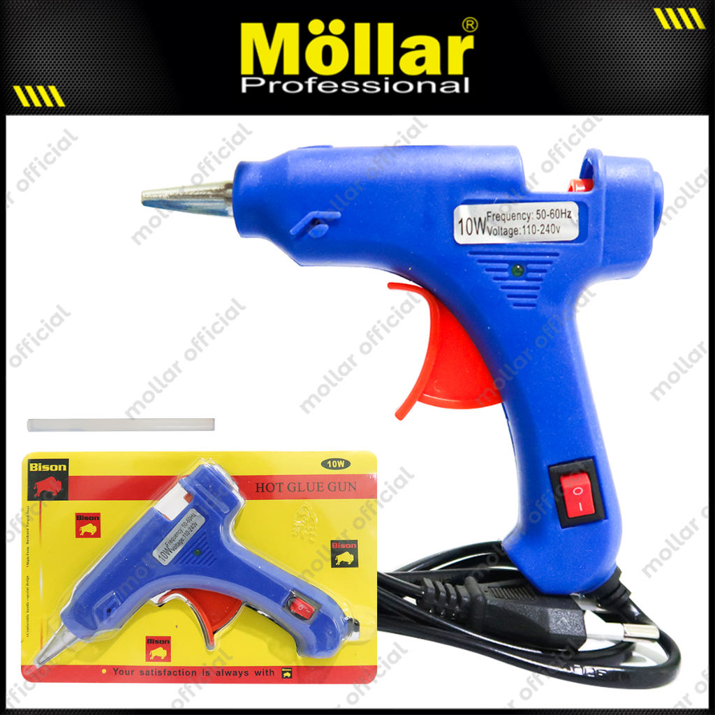 Jual BISON Glue Gun 10 Watt Alat Lem Lilin Tembak Kecil - Biru | Shopee ...