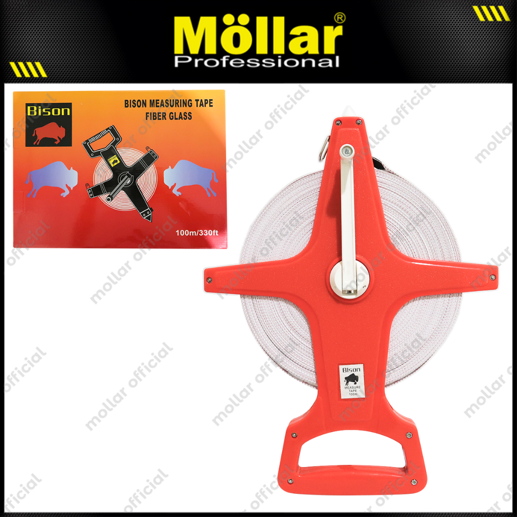 Jual BISON Meteran Tanah 100 Meter Roll Meter T Alat Ukur Jalan Gulung ...
