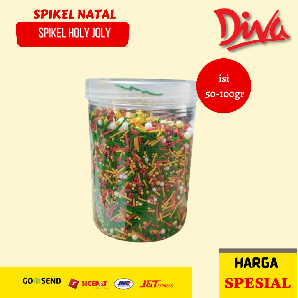 Jual Spikel Natal / Sprinkle Holly Jolly 50-100gr | Shopee Indonesia