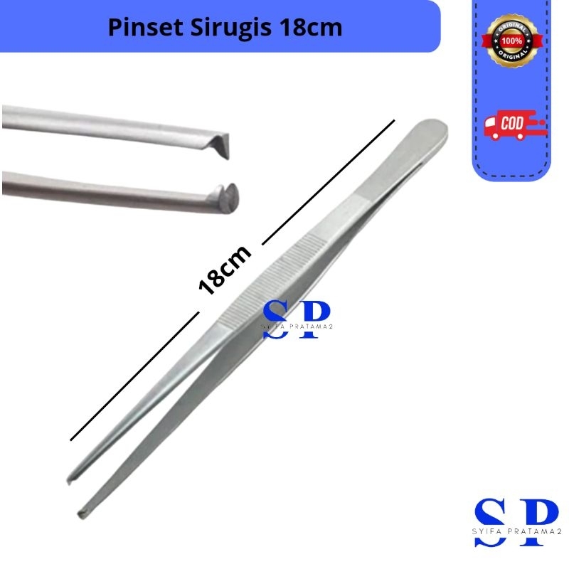 Jual Pincet Anatomi 18cm | Pinset Sirugis 18cm Dressing Forceps ...