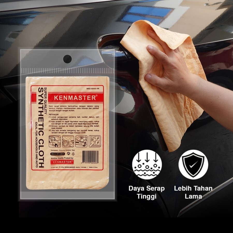 Jual Lap Kanebo / Kenmaster Lap Motor / Plas Chamois uk, Besar Plus Box ...