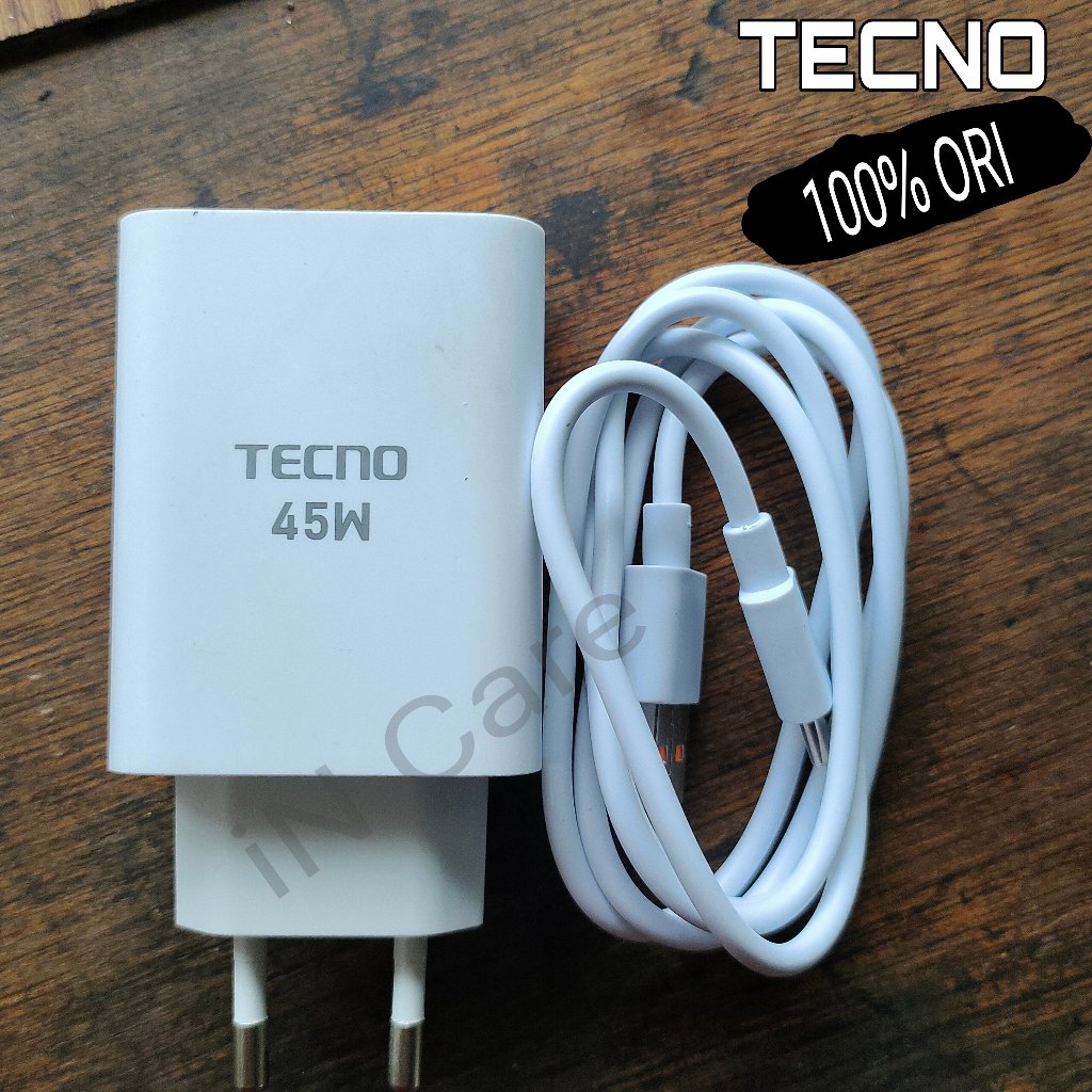 Jual Charger TECNO POVA 4 Pro / TECNO POVA 5 Fastcharging 45W. Original Asli | Shopee Indonesia