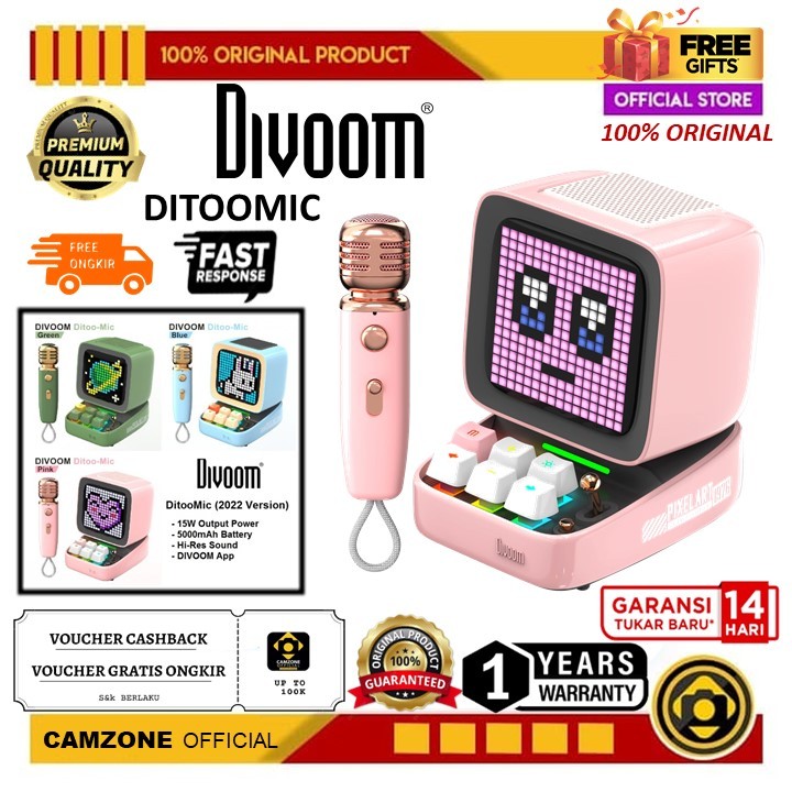 Jual Divoom DitooMic Pixel Art Karaoke Speaker - divoom ditoo mic ...