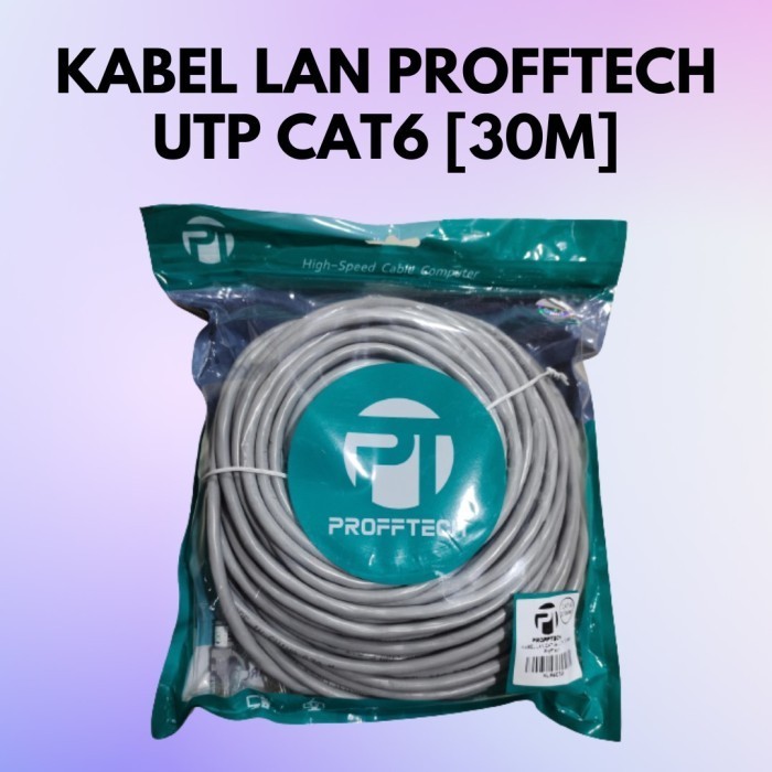 Jual KABEL LAN PROFFTECH UTP CAT6 PANJANG 30m | Shopee Indonesia
