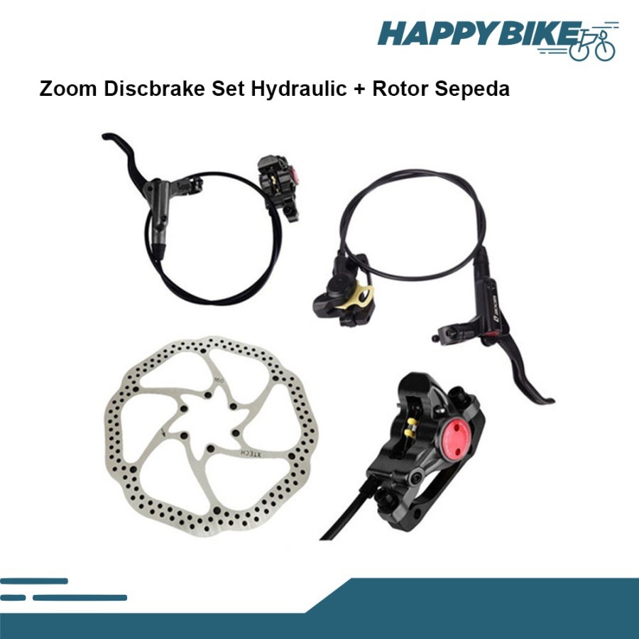 Jual Happy Bike Disc Brake Sepeda Hydraulic Set Zoom Paketan Rem Cakram ...