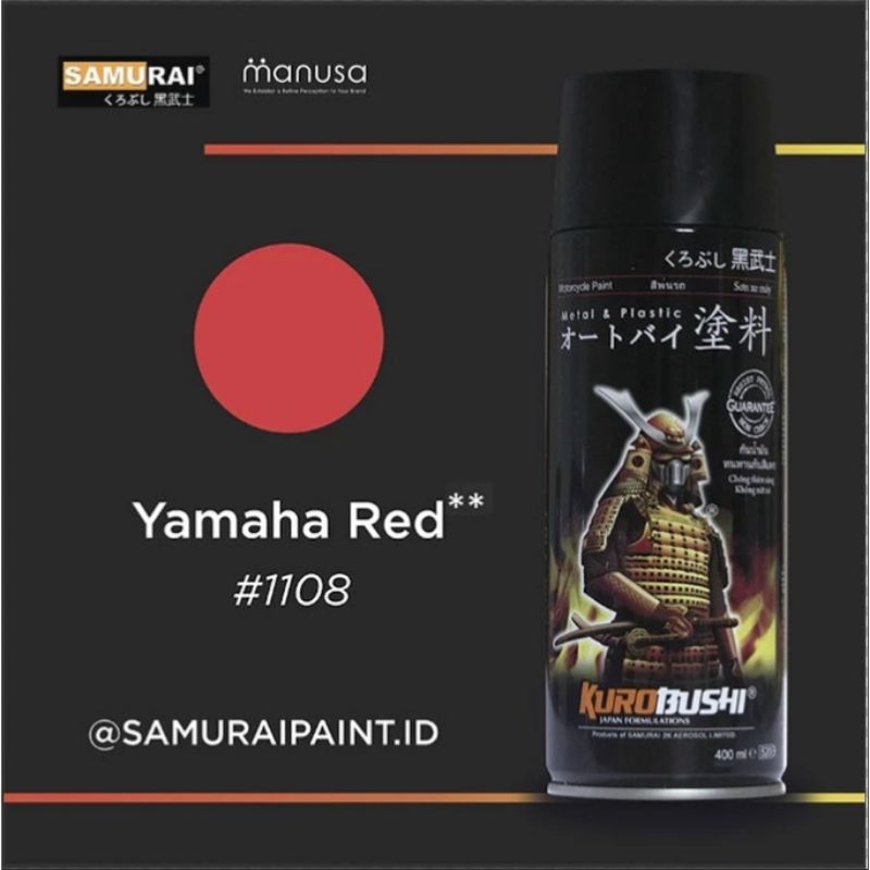 Jual SAMURAI PAINT 1108 YAMAHA RED METALLIC CAT SEMPROT SPRAY WARNA MERAH METALIK tahan bensin ...