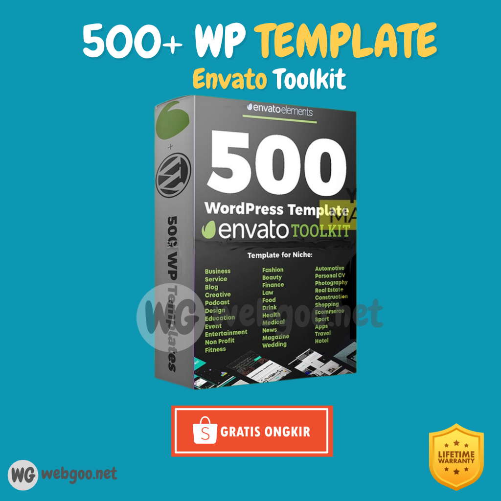 Jual 500+ Template WordPress Envato Toolkit - Template Kits WordPress | Shopee Indonesia