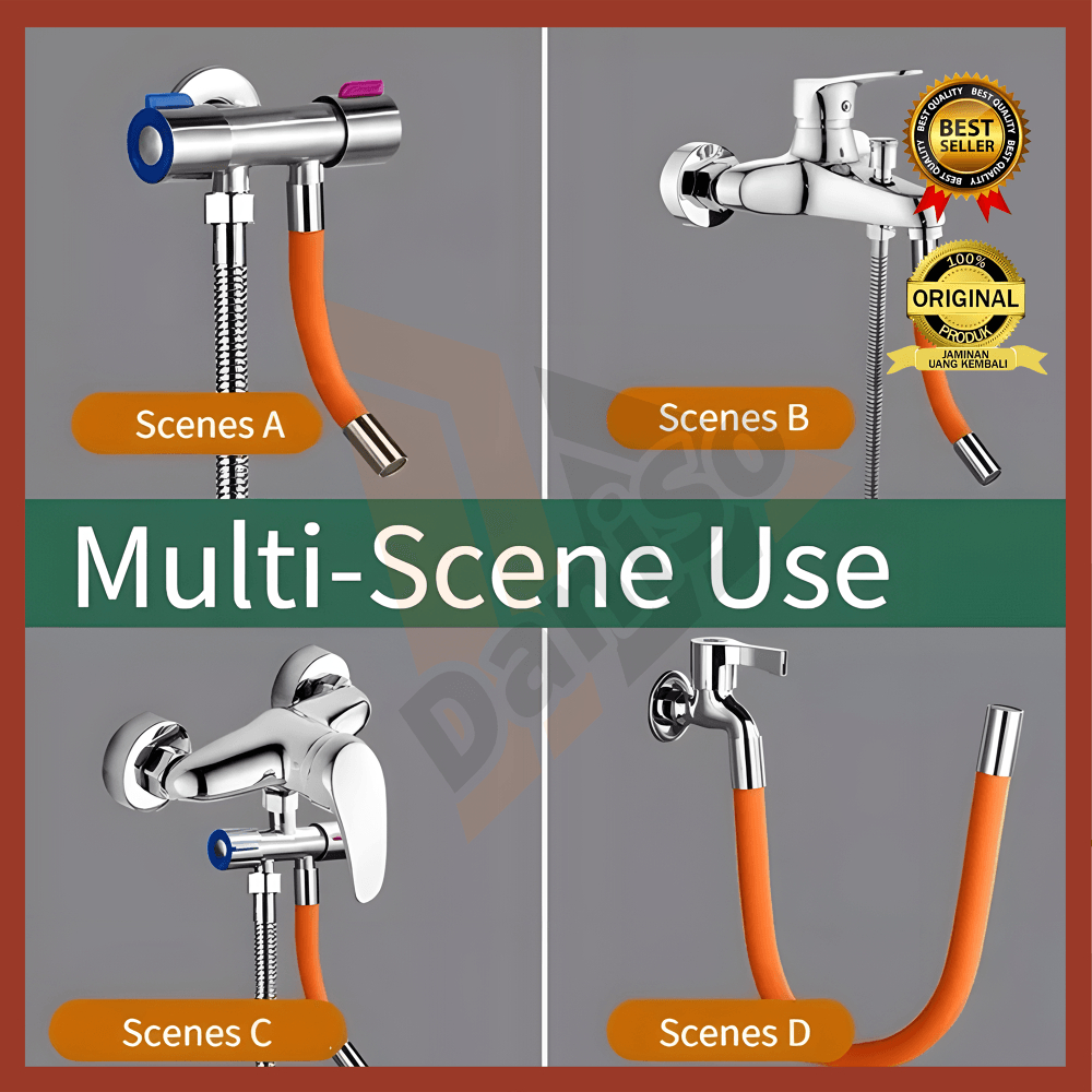 Jual Selang Flexible 360 Derajat 30CM 50CM Ekstensi Keran Air Universal 1/2 Inch Pipa Kran ...