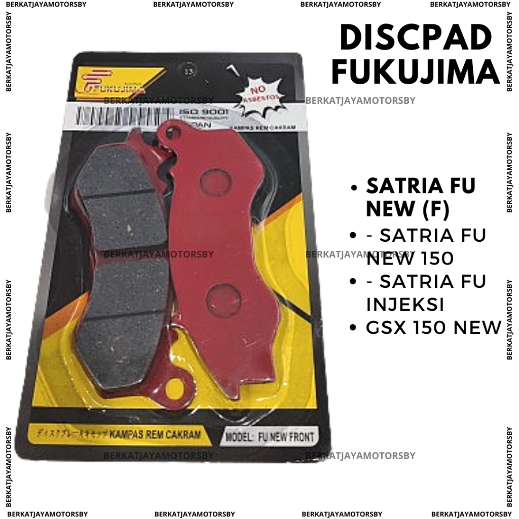 Jual DISCPAD DISC PAD KAMPAS REM DEPAN SATRIA FU 150 NEW FI INJEKSI ...