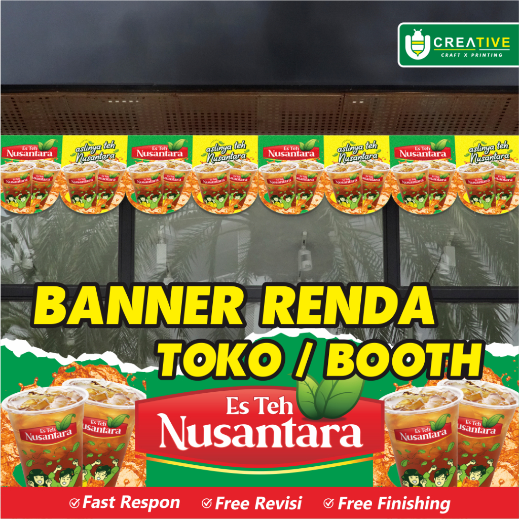 Jual Banner Renda Toko / Booth Es Teh Nusantara (Fast Respon, Free ...