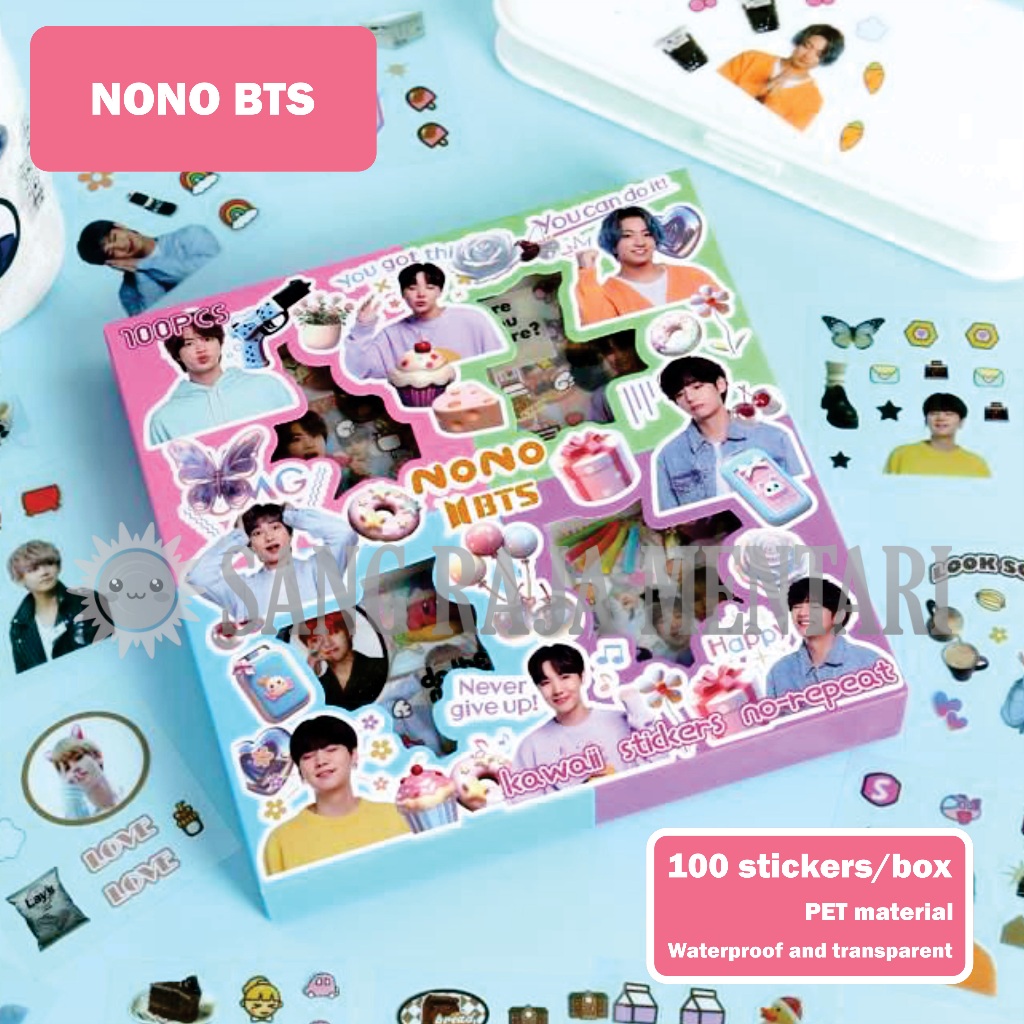 Jual Sticker Momo Waterproof Dapat Box isi 100 Lembar Stiker | Shopee ...