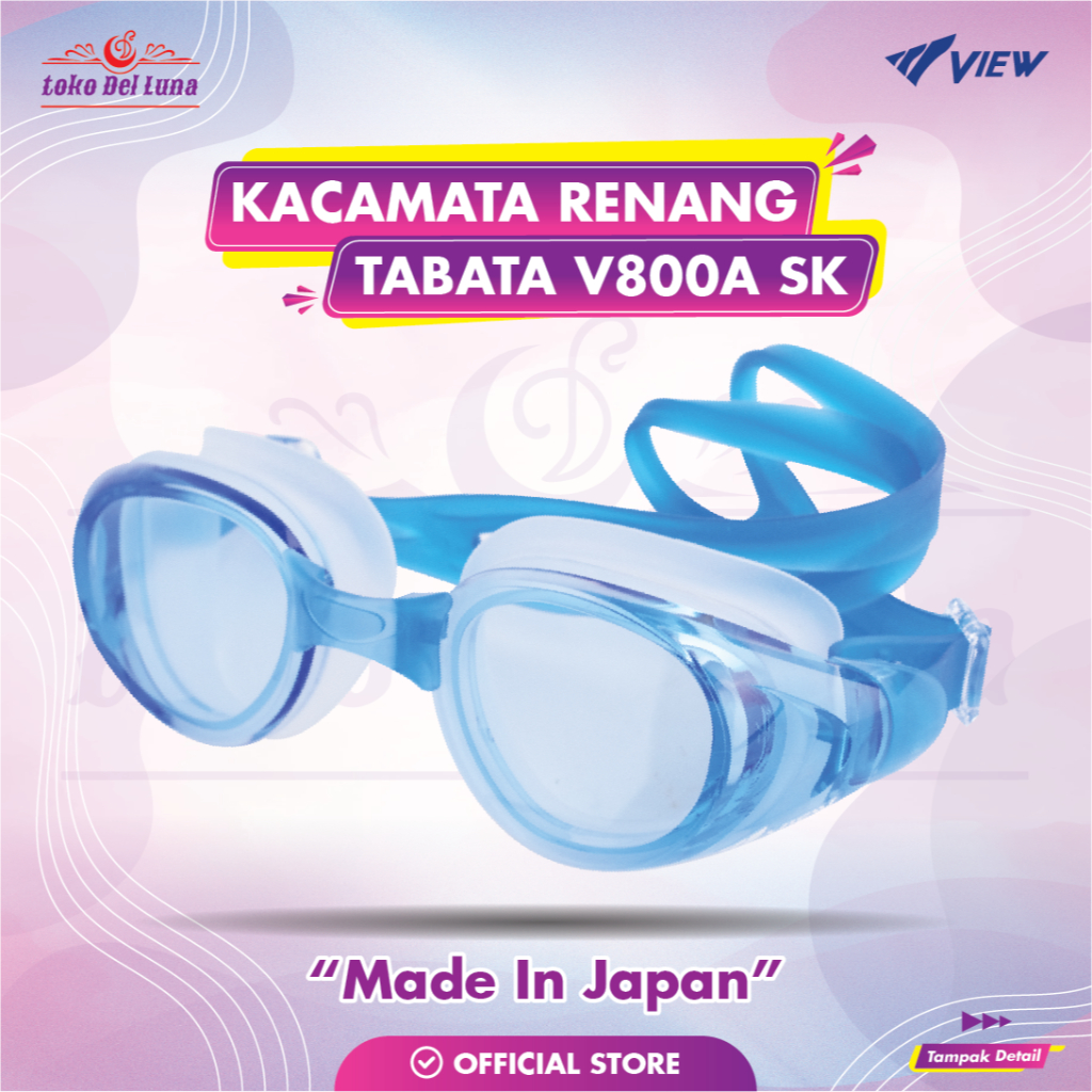 Jual TABATA VIEW Kacamata Renang V800A BL Made In Japan | Shopee Indonesia