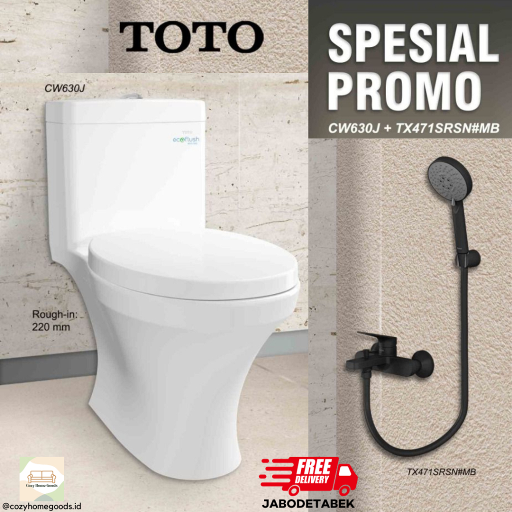 Jual CLOSET DUDUK TOTO CW 630J / KLOSET DUDUK TOTO CW 630J / Bundling ...