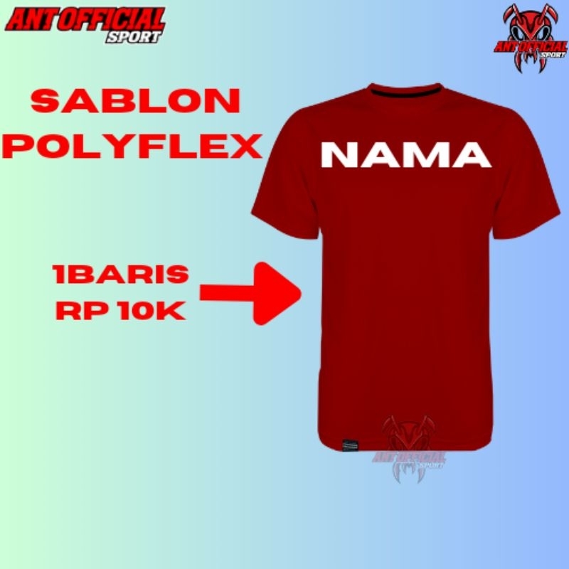 Jual SABLON POLYFLEX-DTF SABLON NAMA SABLON TEAM SABLON LOGO SABLON ... Jual SABLON POLYFLEX-DTF SABLON NAMA SABLON TEAM SABLON LOGO SABLON ...