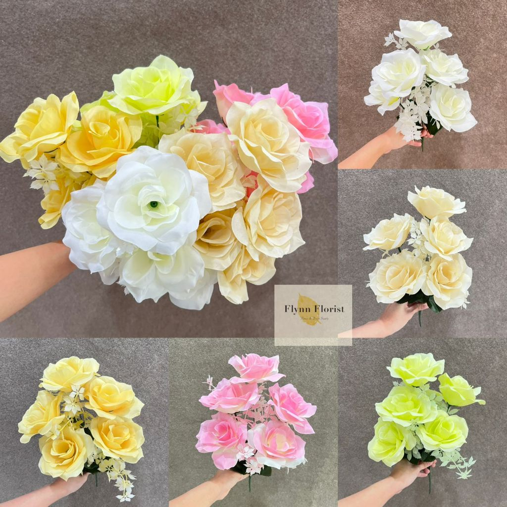 Jual Bunga Rose Mawar Dekorasi Kombinasi Daun Lilac Cabang 5 (Satuan) Bunga Plastik Dekorasi ...