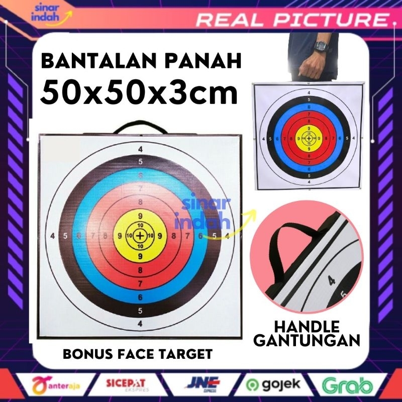 Jual BANTALAN FACE TARGET 50x50x3cm SASARAN SPON PANAHAN ARCHERY ARROW ...