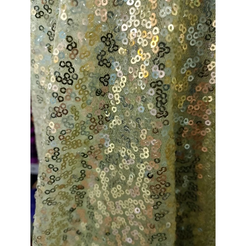 Jual Bahan/Kain Payet Seribu/Sequin warna Pupus atau Pucuk | Shopee ...