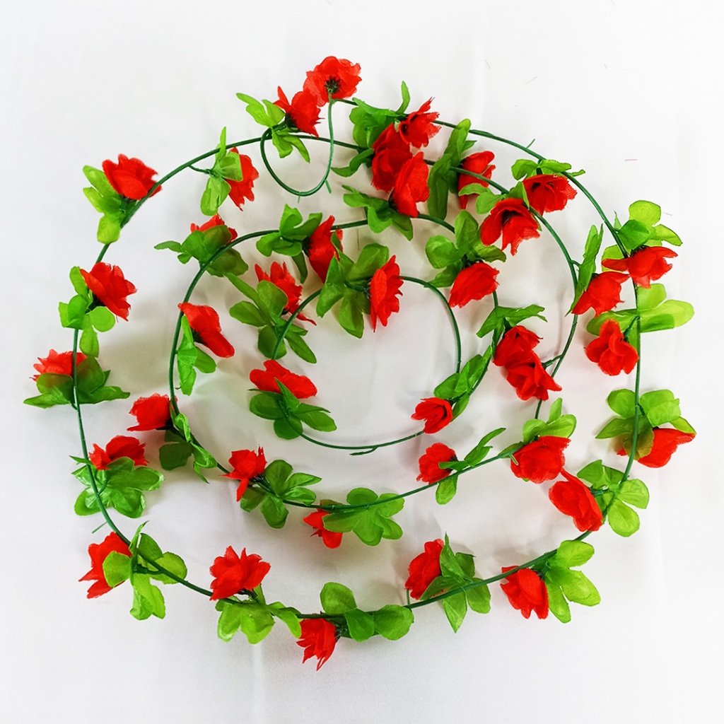 Jual BG / COD / Bunga Rambat Palsu Bunga Juntai Imitasi Mawar Rose ...