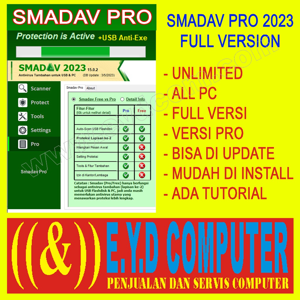 Jual SMADAV PRO 2023 ANTI VIRUS ALL PC UNTUK BANYAK PC SOFTWARE FULL ...