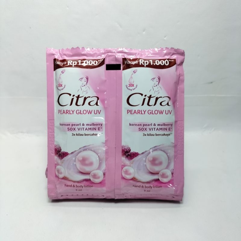 Jual Hand&Body Lotion Citra Pearly Glow UV Sachet Isi 12pcs | Shopee Indonesia