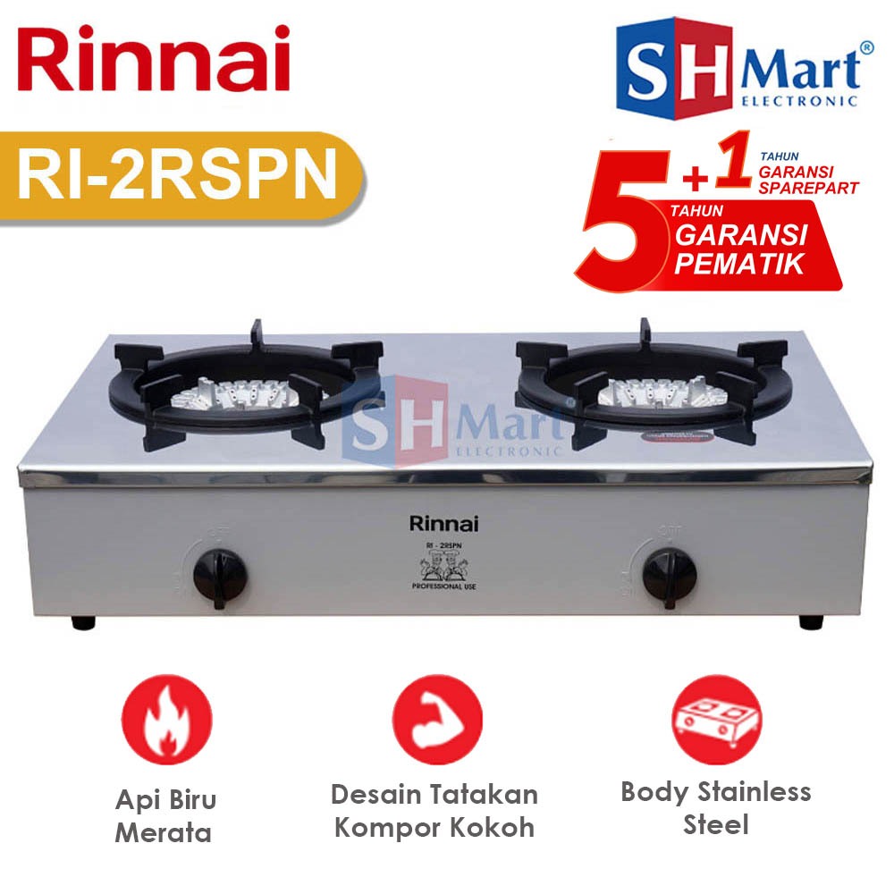 Jual KOMPOR GAS 2 TUNGKU RINNAI RI-2RSP / RI2RSP GARANSI RESMI | Shopee Indonesia