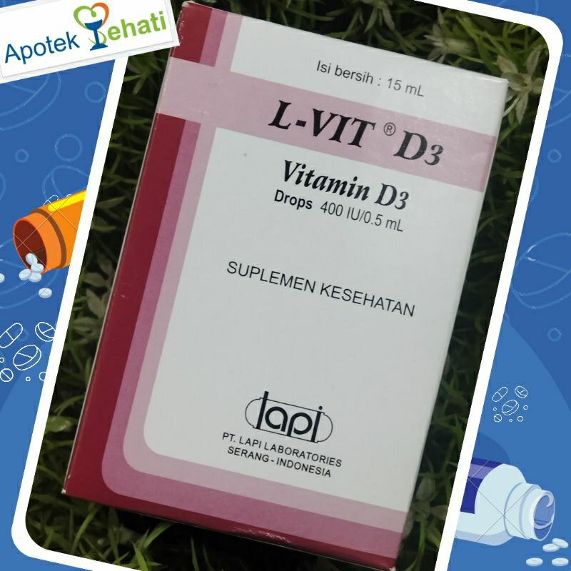 Jual L-Vit D3 / L Vit D3 Drops 15 mL Suplementasi Vitamin D3 400 iu | Shopee Indonesia