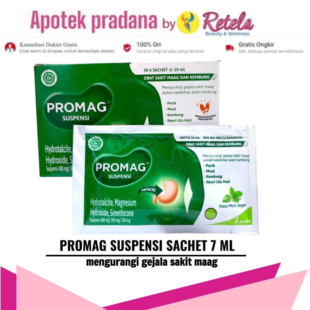 Jual PROMAG SUSPENSI SACHET 7ML | Shopee Indonesia