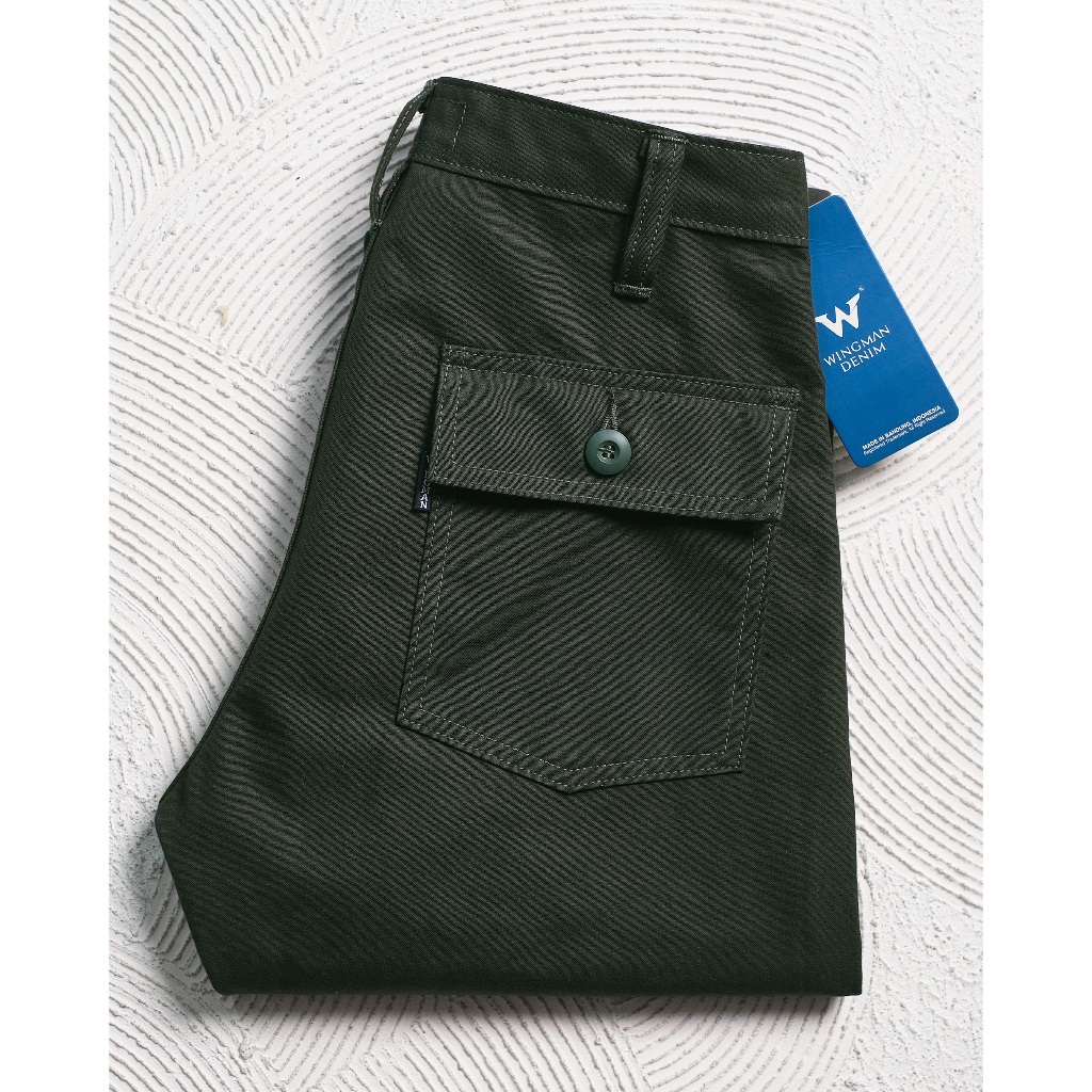 Jual WINGMAN DENIM - FATIGUE PANTS OLIVE | Shopee Indonesia