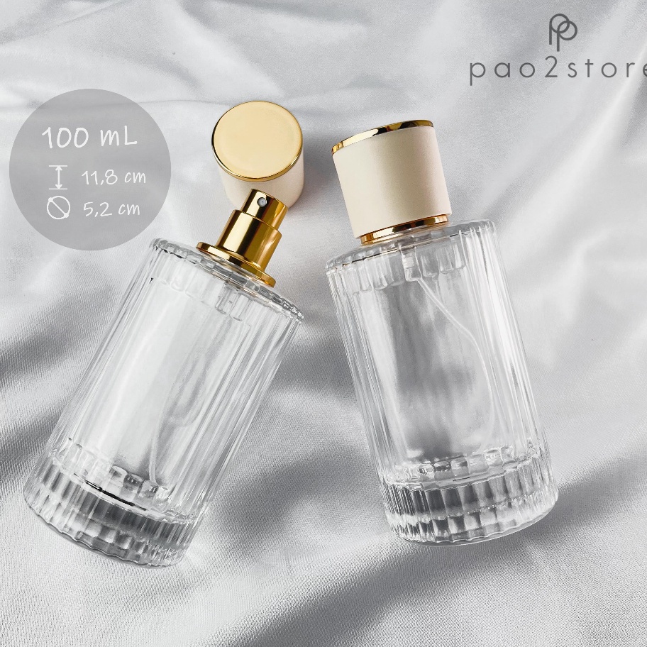 Jual MPPL7177 11.11 Botol Parfum 100ml Spray Kaca Tebal Salur / Garis ...