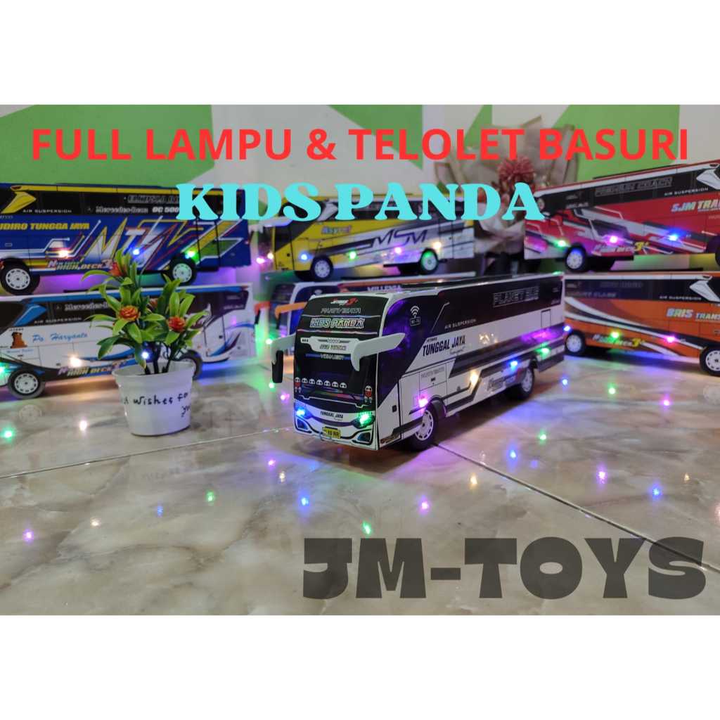 Jual MINIATUR MAINAN MOBIL BUS TELOLET BASURI KIDS PANDA TUNGGAL JAYA ...
