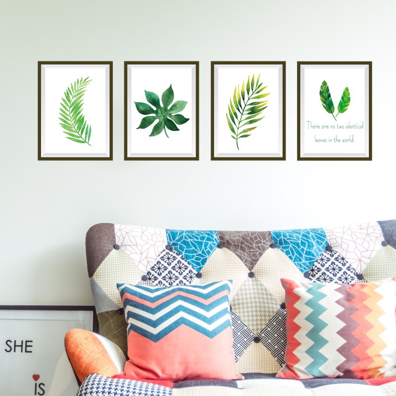 Jual Reliza Wall Sticker Frame Green Leaf 3D Bingkai Tropical Plant ...