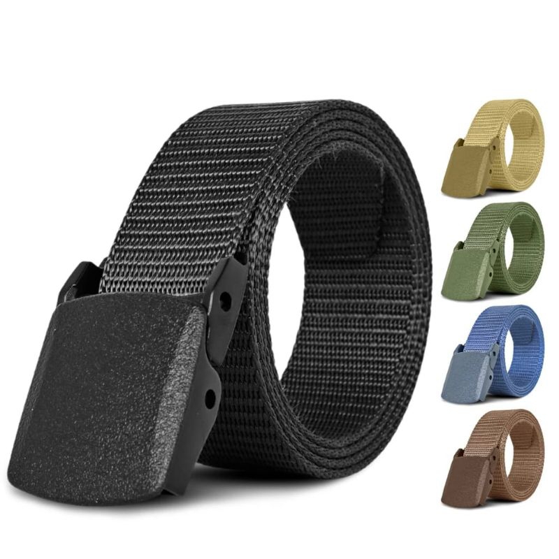 Jual Ikat Pinggang Pria Canvas Plastik - Anti Metal Detector | Shopee Indonesia