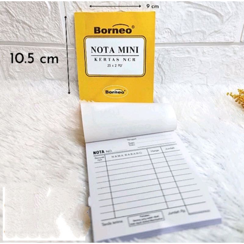 Jual Nota Mini 2ply 25lembar merk Borneo | Shopee Indonesia
