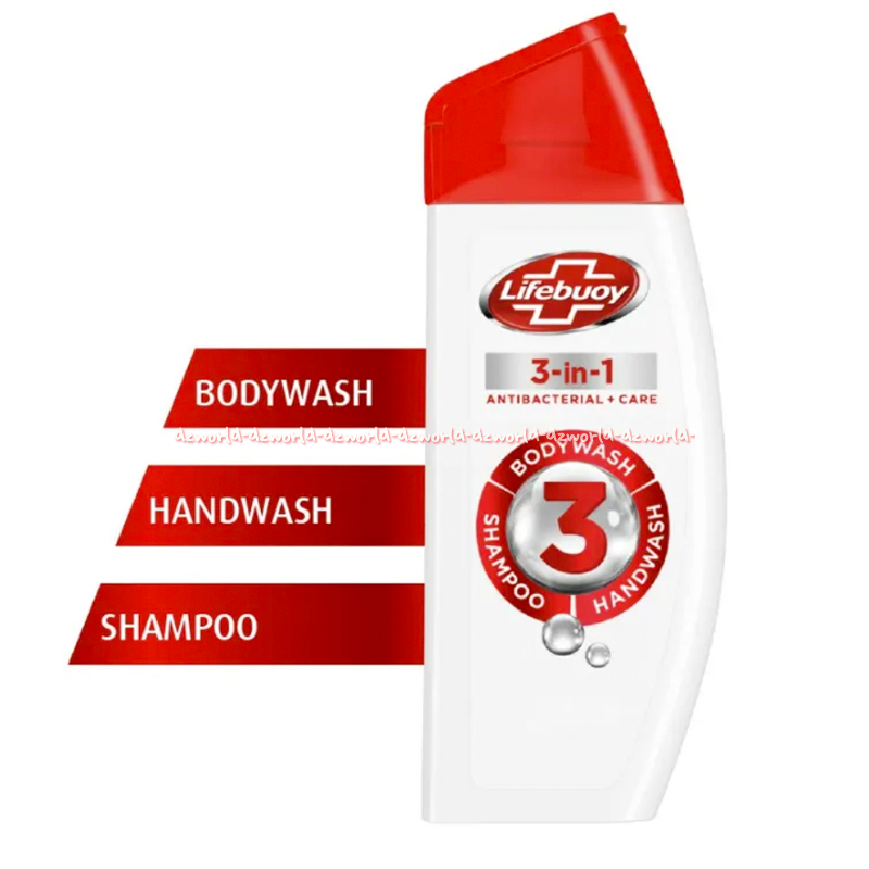 Jual Lifebuoy 3in1 300ml Antibacterial Care Bodywash Shampoo Handwash ...