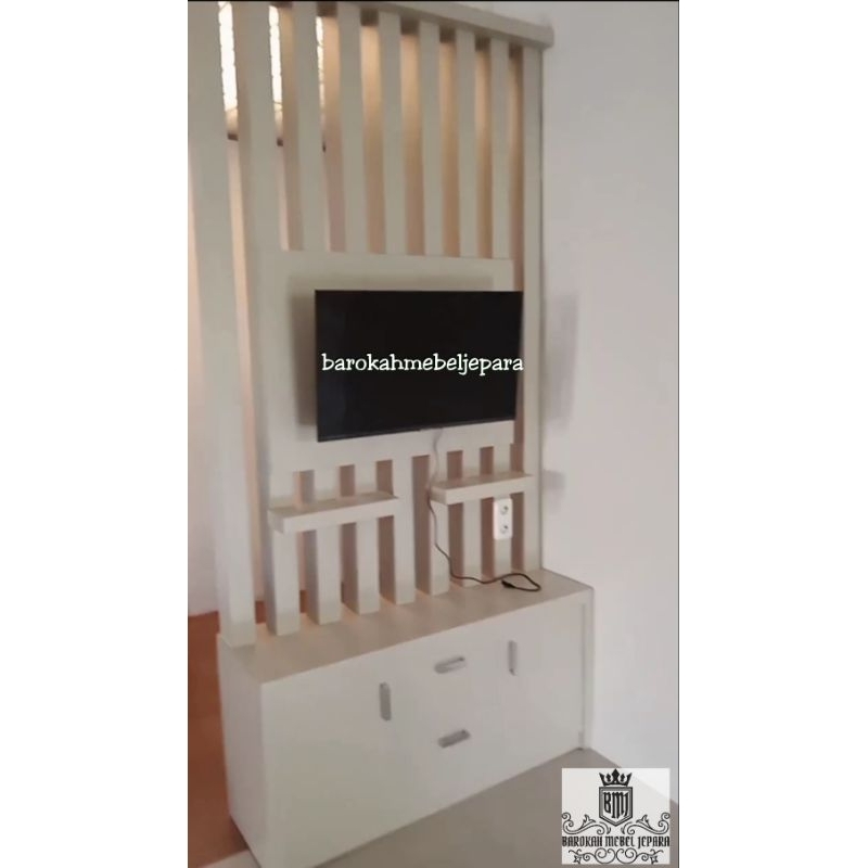 Jual Partisi ruangan jati 120cm / partisi tv penyekat ruangan ...