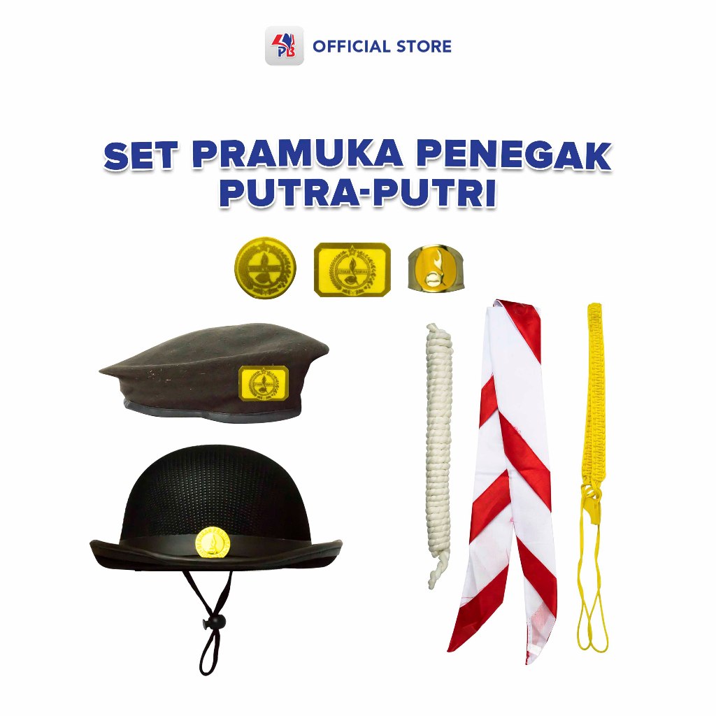 Jual Paket Atribut Pramuka Penegak Topi Baret Dan Boni Putra Putri ...