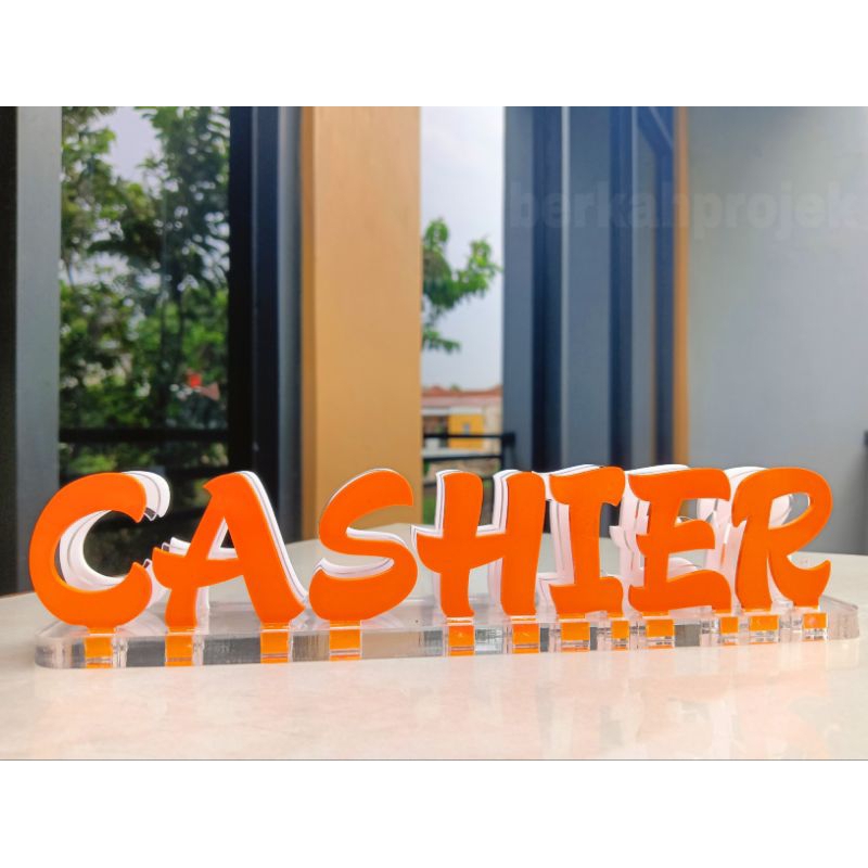 Jual sign table cashier - sign tanda kasir 3Dimensi akrilik | Shopee ...