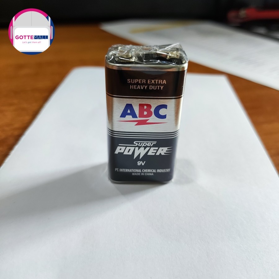 Jual Baterai ABC SUPER POWER 9v - Battery 9v ABC SUPER POWER 1Pcs ...